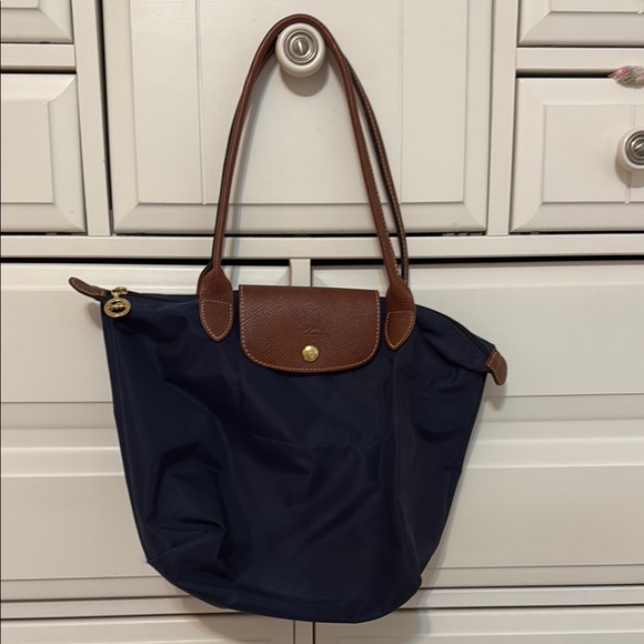Longchamp | Bags | Navy Blue Long Champ Medium Le Pilage Bag | Poshmark